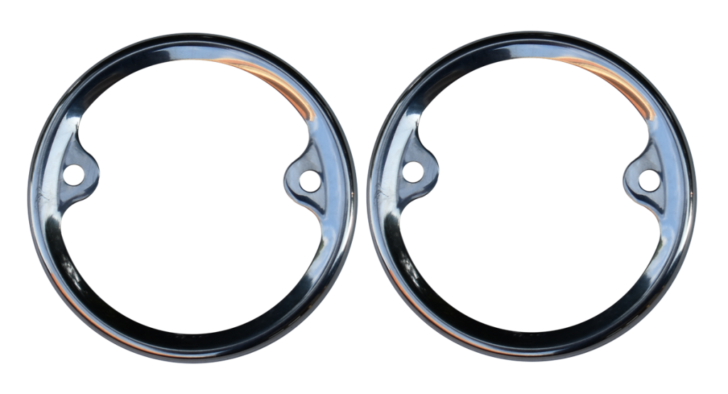 ’54-’55 STAINLESS STEEL TAIL LIGHT BEZEL SET, 2PC – Classic Heartbeat ...